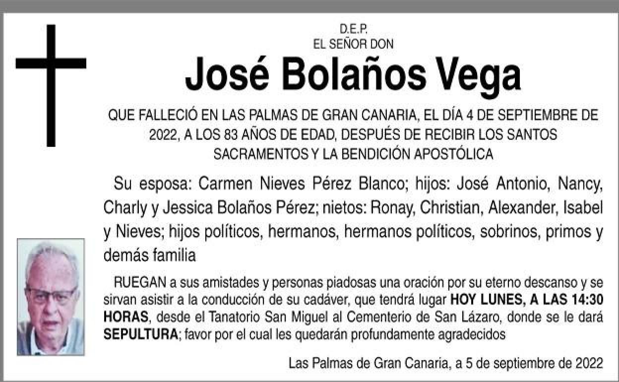 José Bolaños Vega | Canarias7