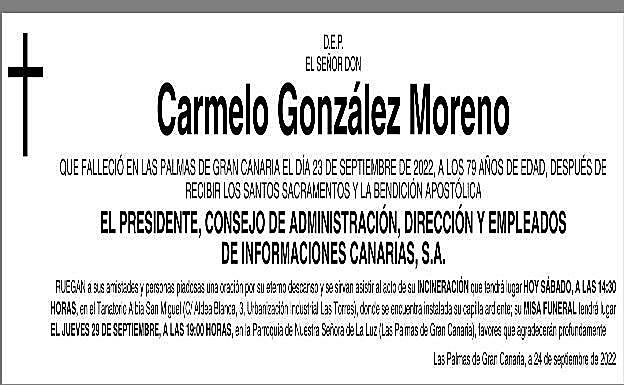 Carmelo González Moreno | Canarias7