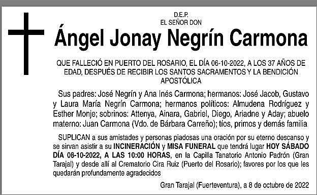 Ángel Jonay Negrín Carmona | Canarias7