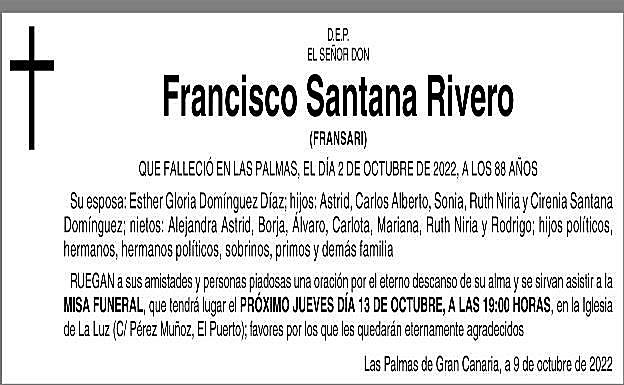 Francisco Santana Rivero | Canarias7