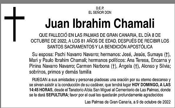 Juan Ibrahim Chamali | Canarias7