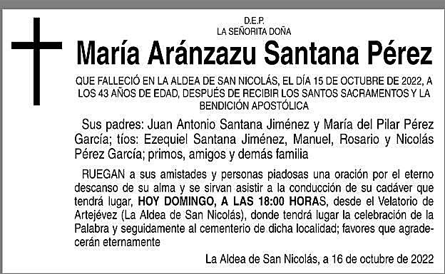 María Aránzazu Santana Pérez | Canarias7