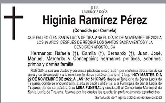 Higinia Ramírez Pérez | Canarias7