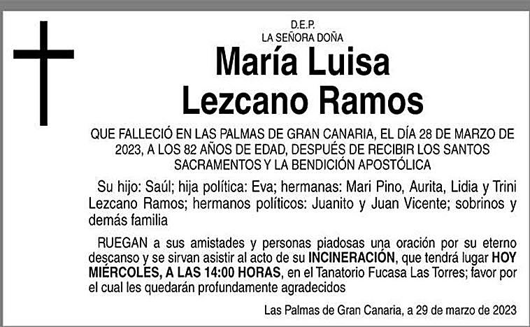 María Luisa Lezcano Ramos | Canarias7