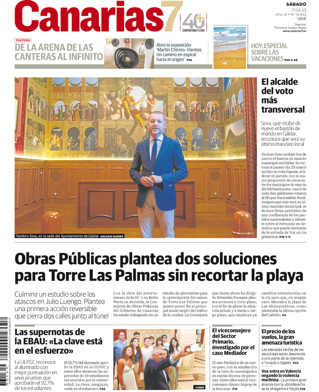 Vea la portada de CANARIAS7 de este sábado 17 de junio | Canarias7
