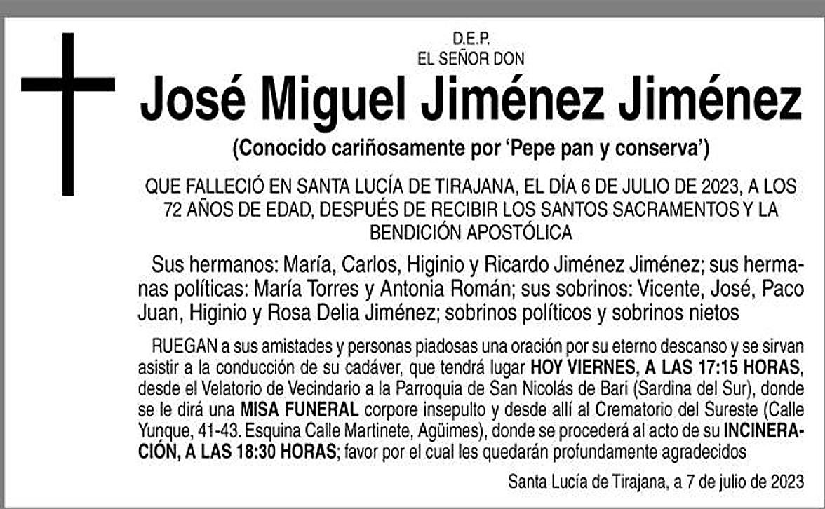 José Miguel Jiménez Jiménez | Canarias7