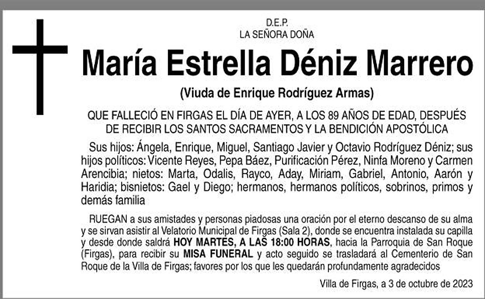 María Estrella Déniz Marrero | Canarias7