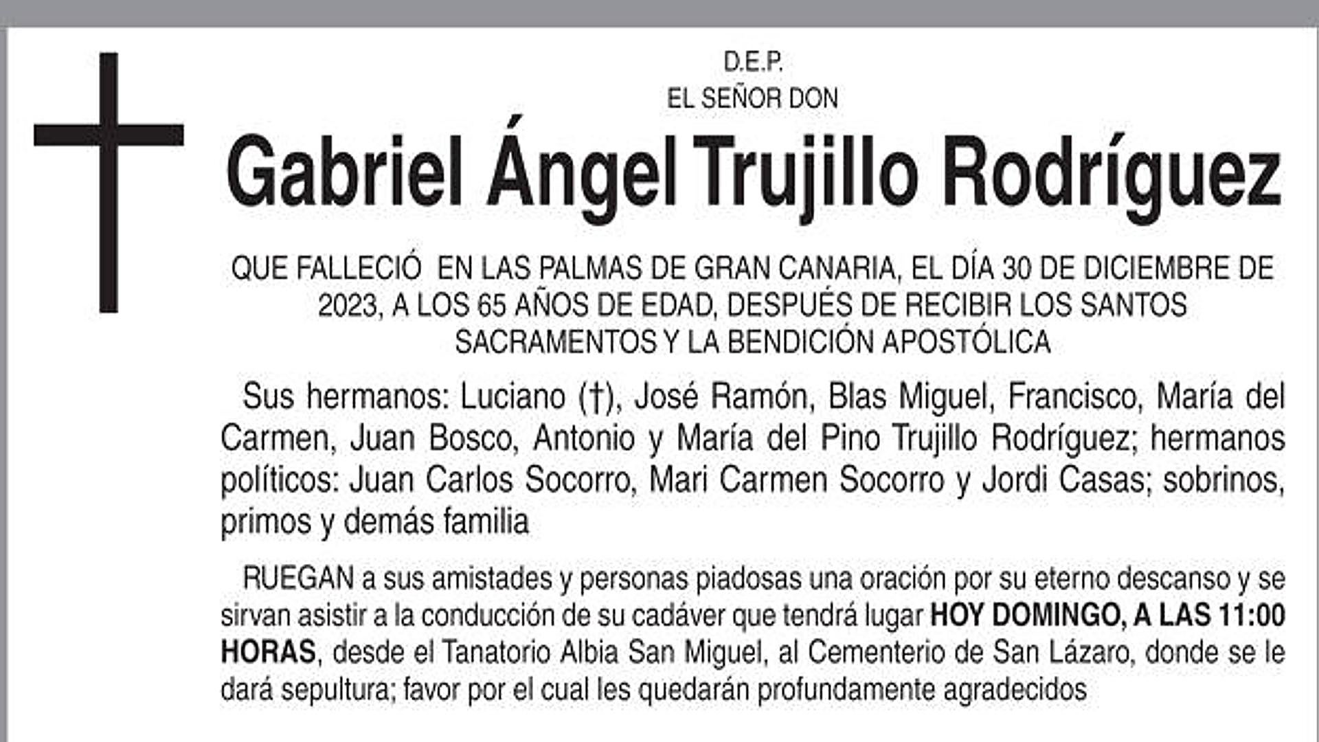 Gabriel Ángel Trujillo Rodríguez | Canarias7