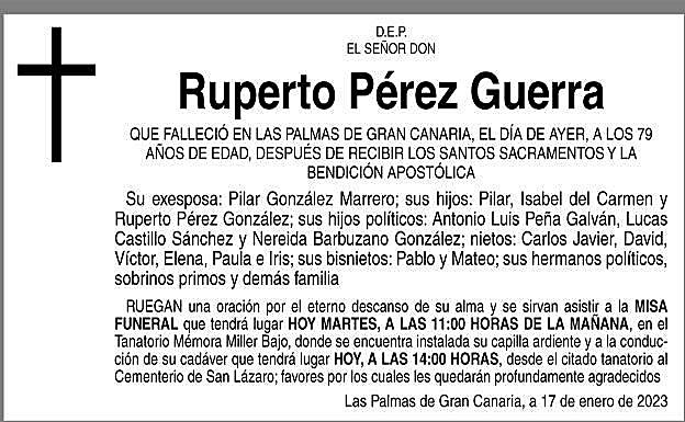 Ruperto Pérez Guerra | Canarias7