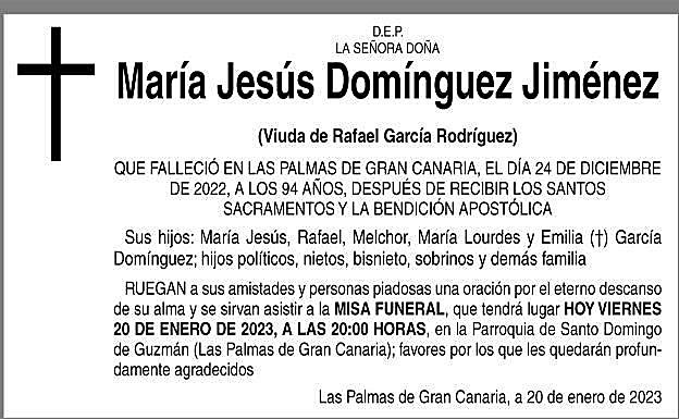 María Jesús Domínguez Jiménez | Canarias7