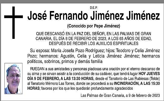 José Fernando Jiménez Jiménez | Canarias7