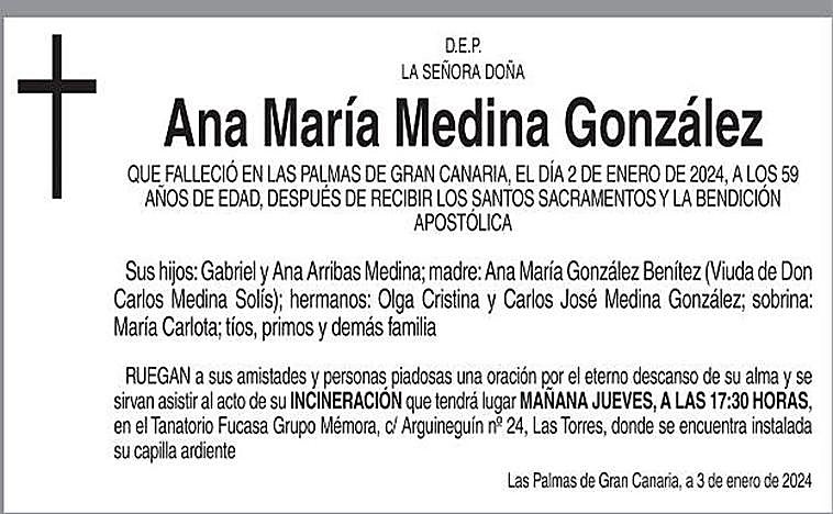 Ana María Medina González | Canarias7