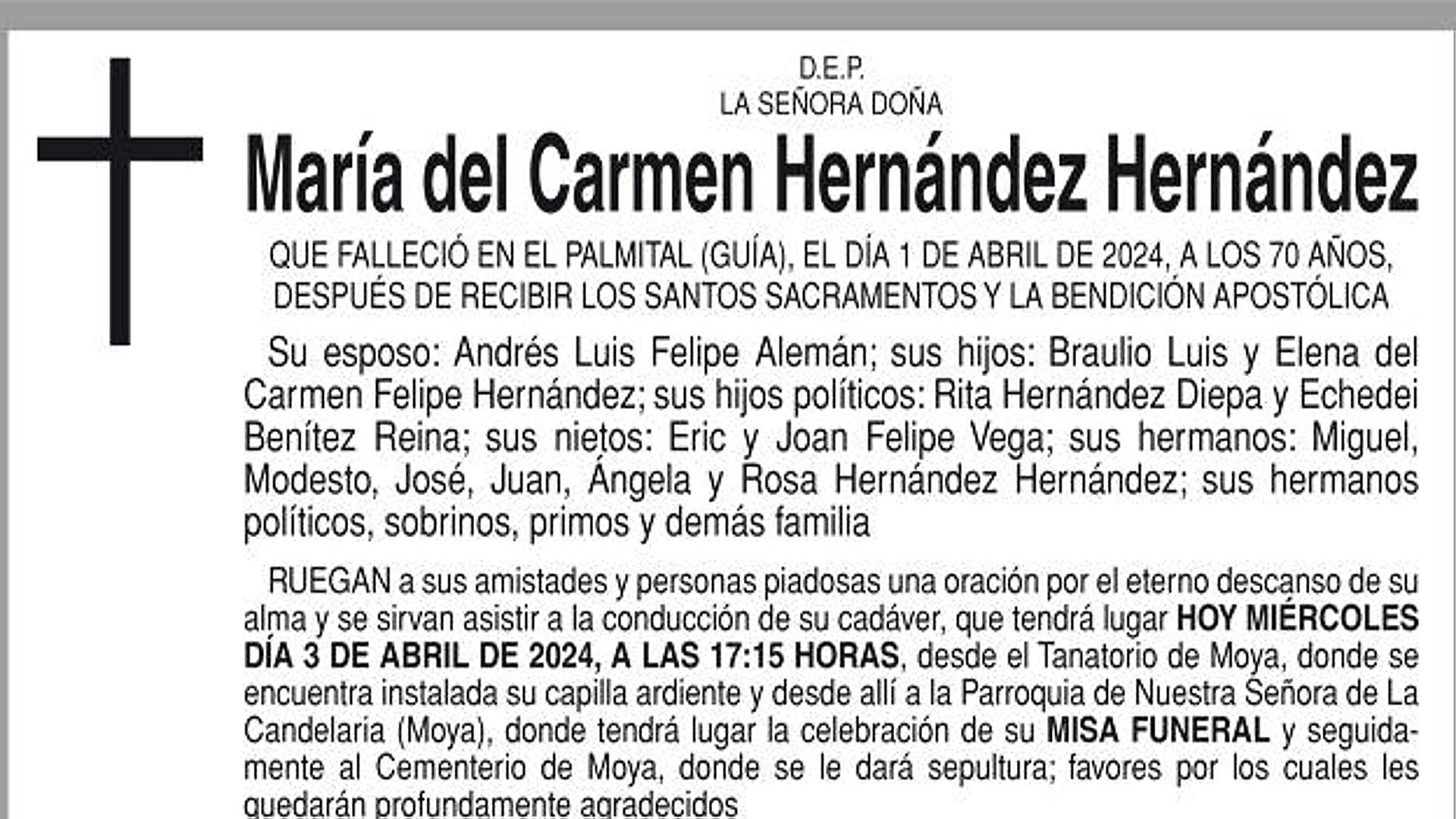 María del Carmen Hernández Hernández | Canarias7