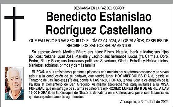 Benedicto Estanislao Rodríguez Castellano | Canarias7