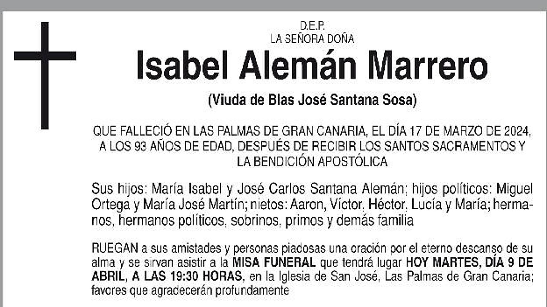 Isabel Alemán Marrero | Canarias7