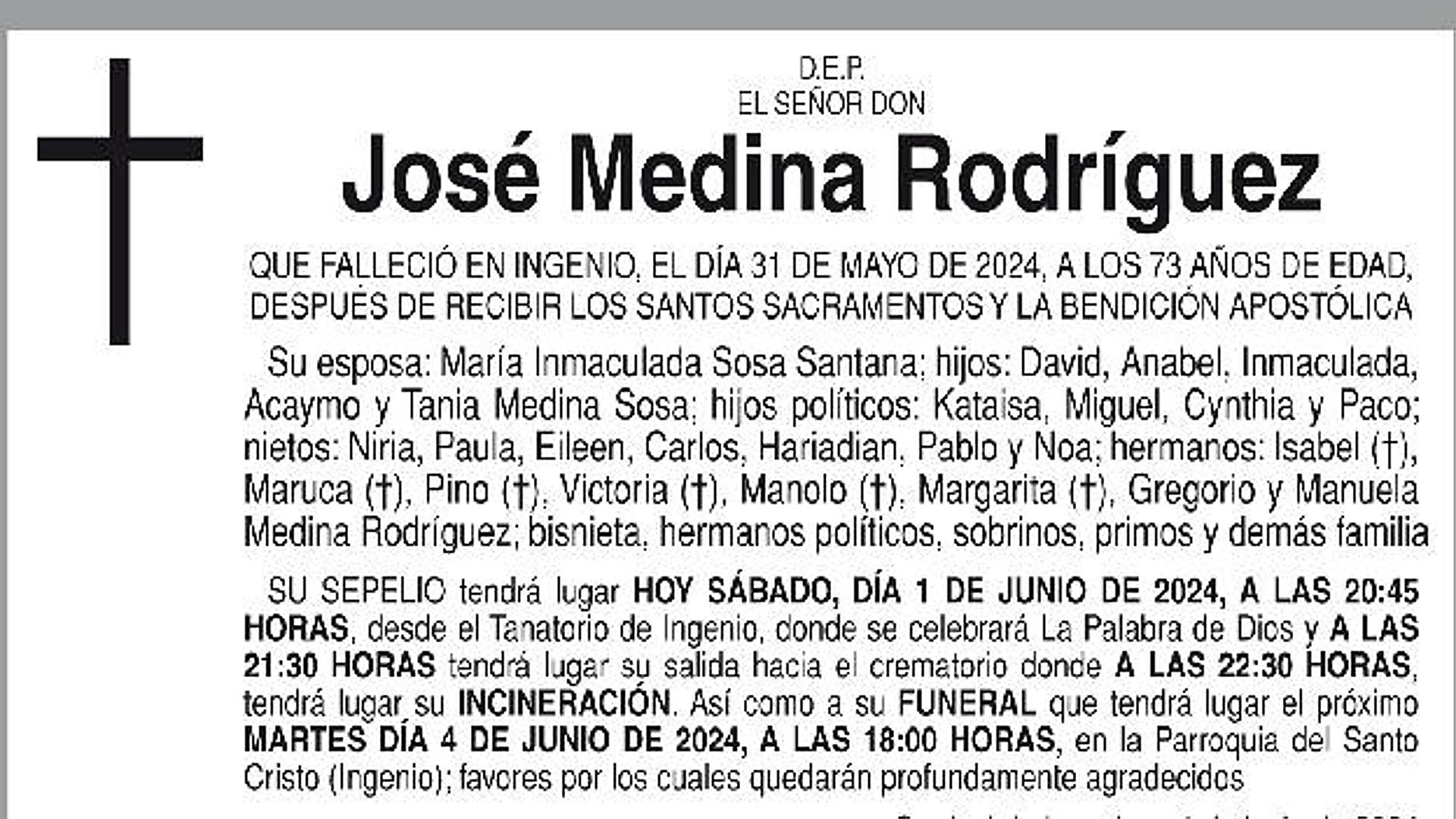 José Medina Rodríguez | Canarias7