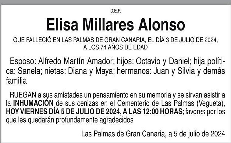 Elisa Millares Alonso | Canarias7