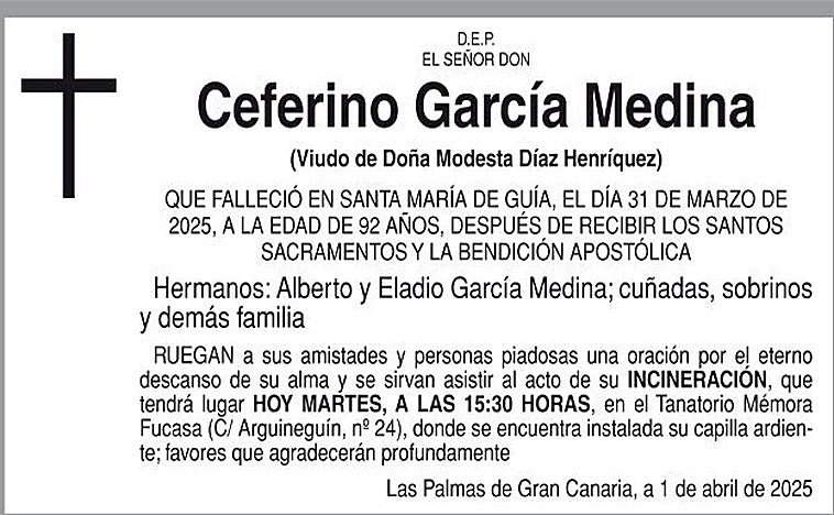 Ceferino García Medina | Canarias7