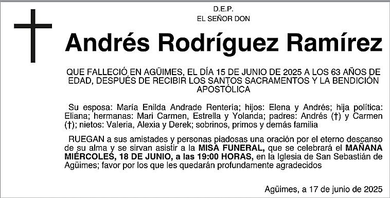 Andrés Rodríguez Ramírez | Canarias7