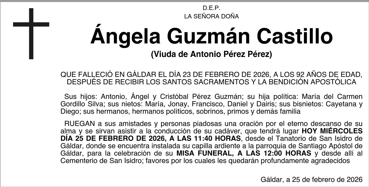 Ángela Guzmán Castillo | Canarias7