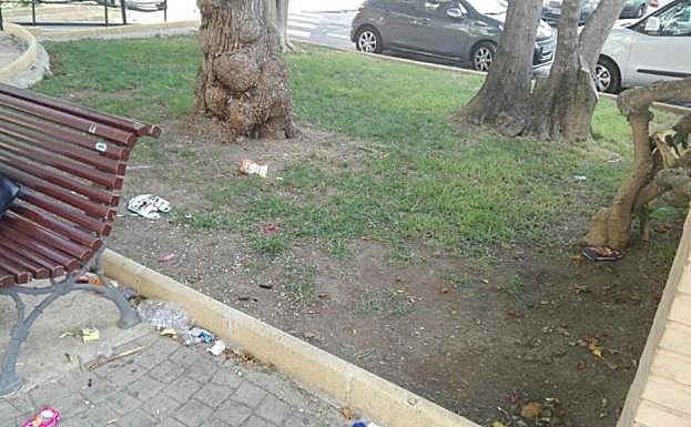 Un parque sucio, con bichos y calvas | Diario Sur