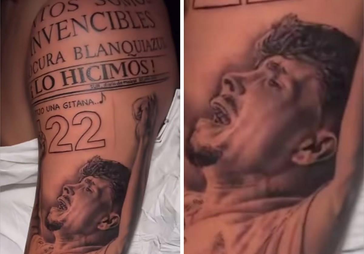 Kevin se hace un tatuaje sobre el histórico ascenso del Málaga en ...