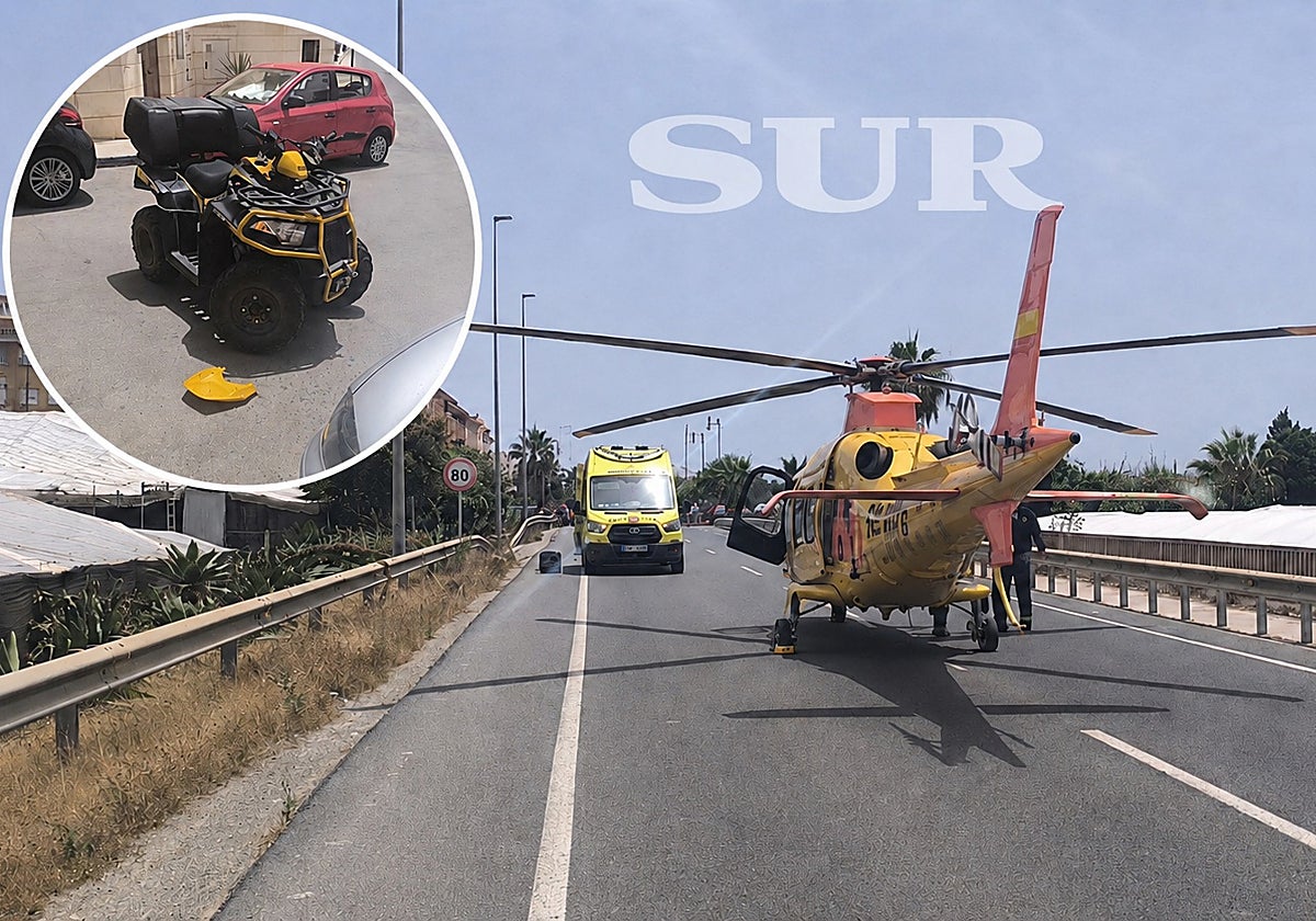 Evacuado en helicóptero un hombre de 74 años tras accidentarse con un ...