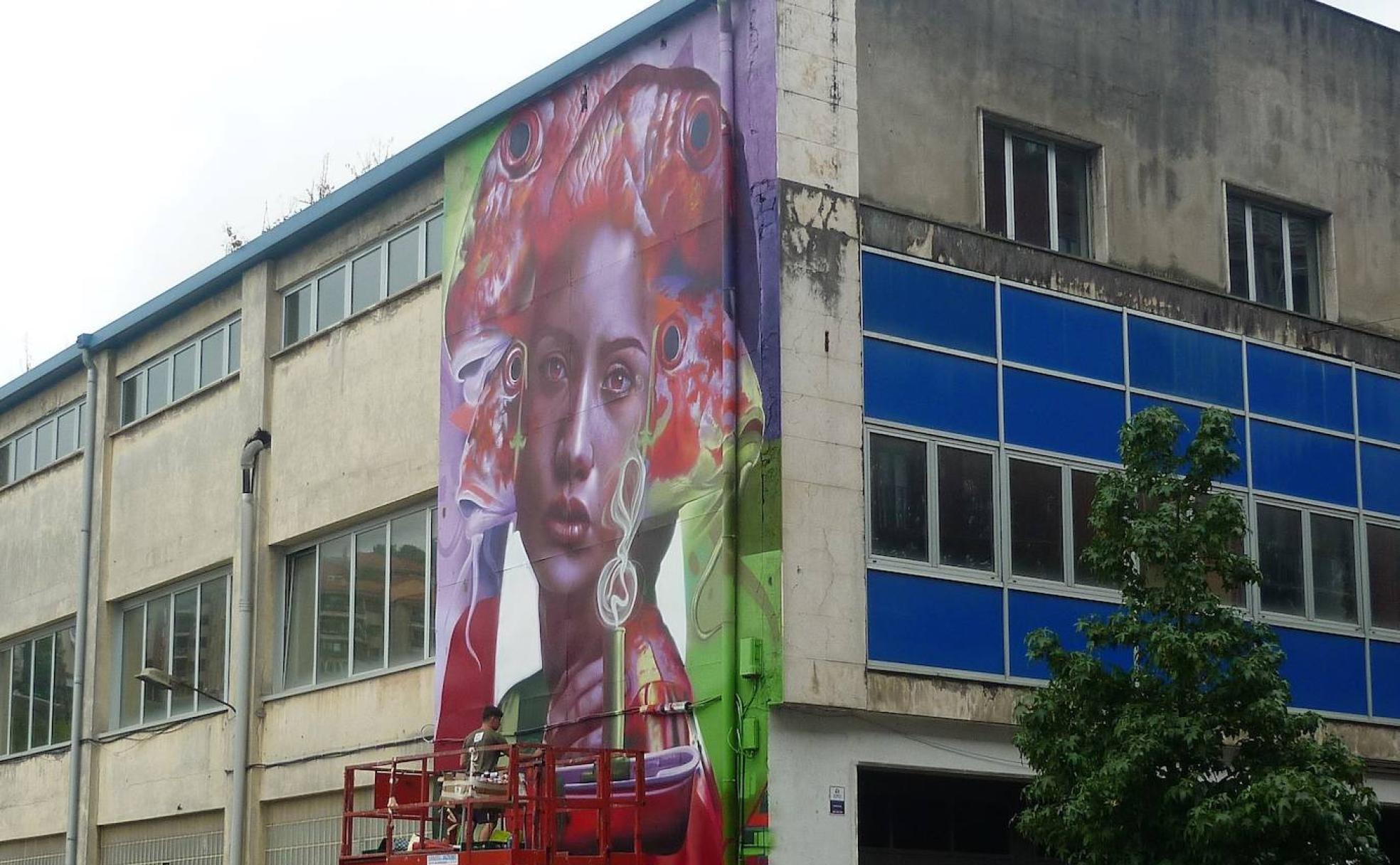 El mural de 'Nexgraff' en Trintxerpe, entre los 100 mejores del mundo ...