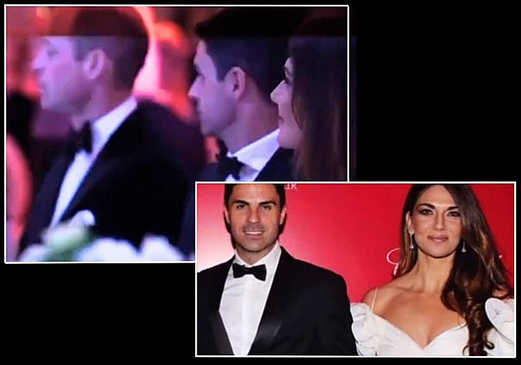 Lorena Bernal y Mikel Arteta acuden a una cena de gala con el príncipe ...