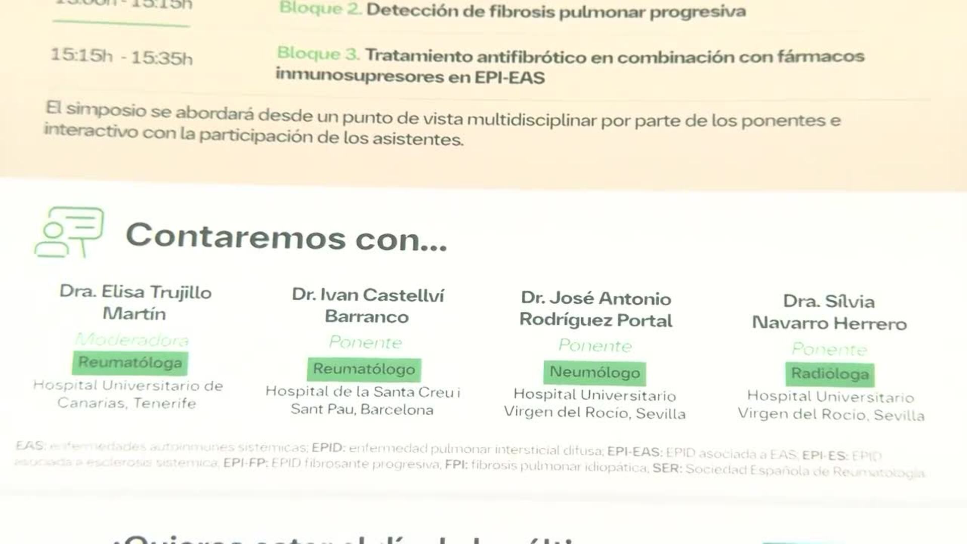 Reumatólogos, neumólogos y radiólogos subrayan la importancia del ...