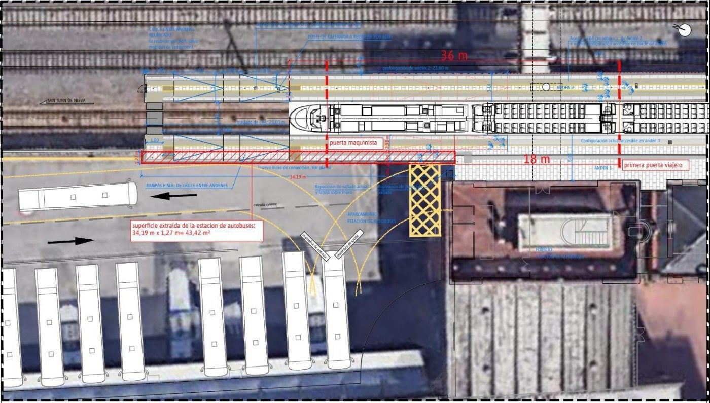 El andén de Los Telares se ampliará para trenes AVE y AVRIL | El ...