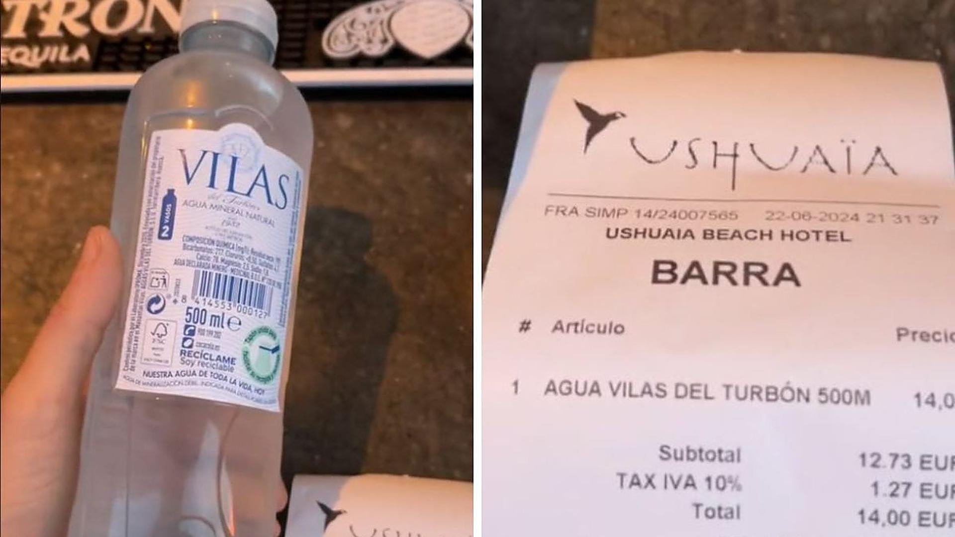 Pide una botella de agua en la famosa discoteca Ushuaïa Ibiza y alucina ...