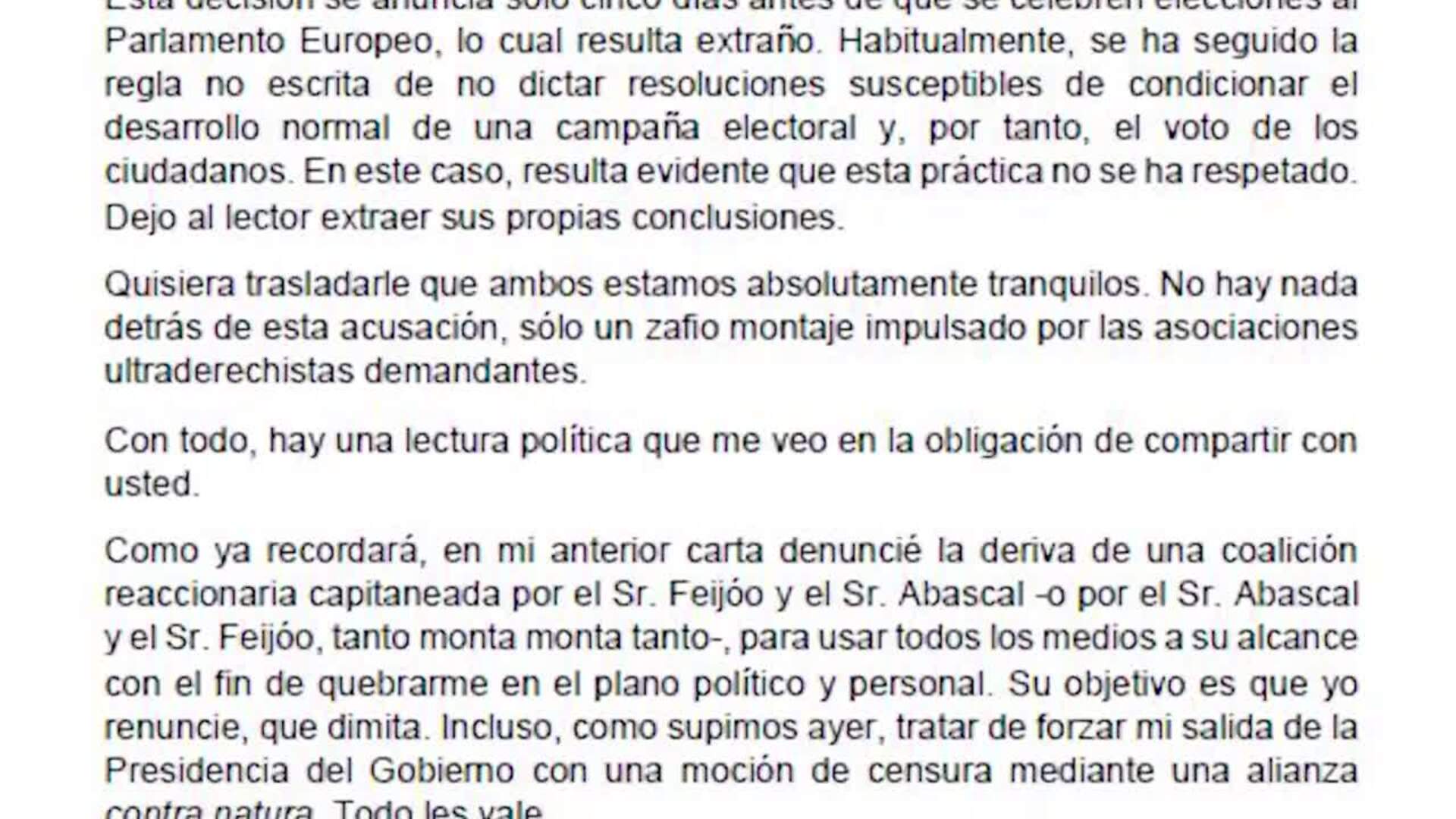 Sánchez tacha de "zafio montaje" las acusaciones contra su esposa y ...