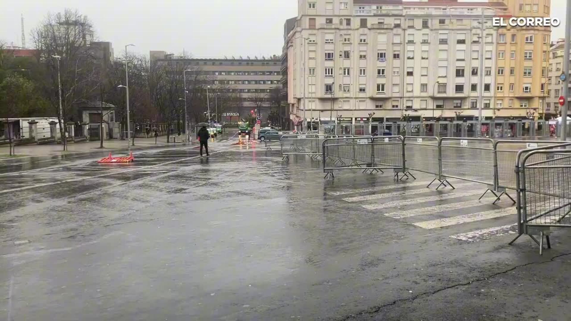 Así es el vallado de San Mamés para el partido de esta noche ante la ...