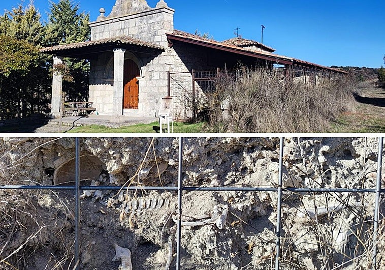 Descubren restos óseos en la pared de la ermita de Villella en ...