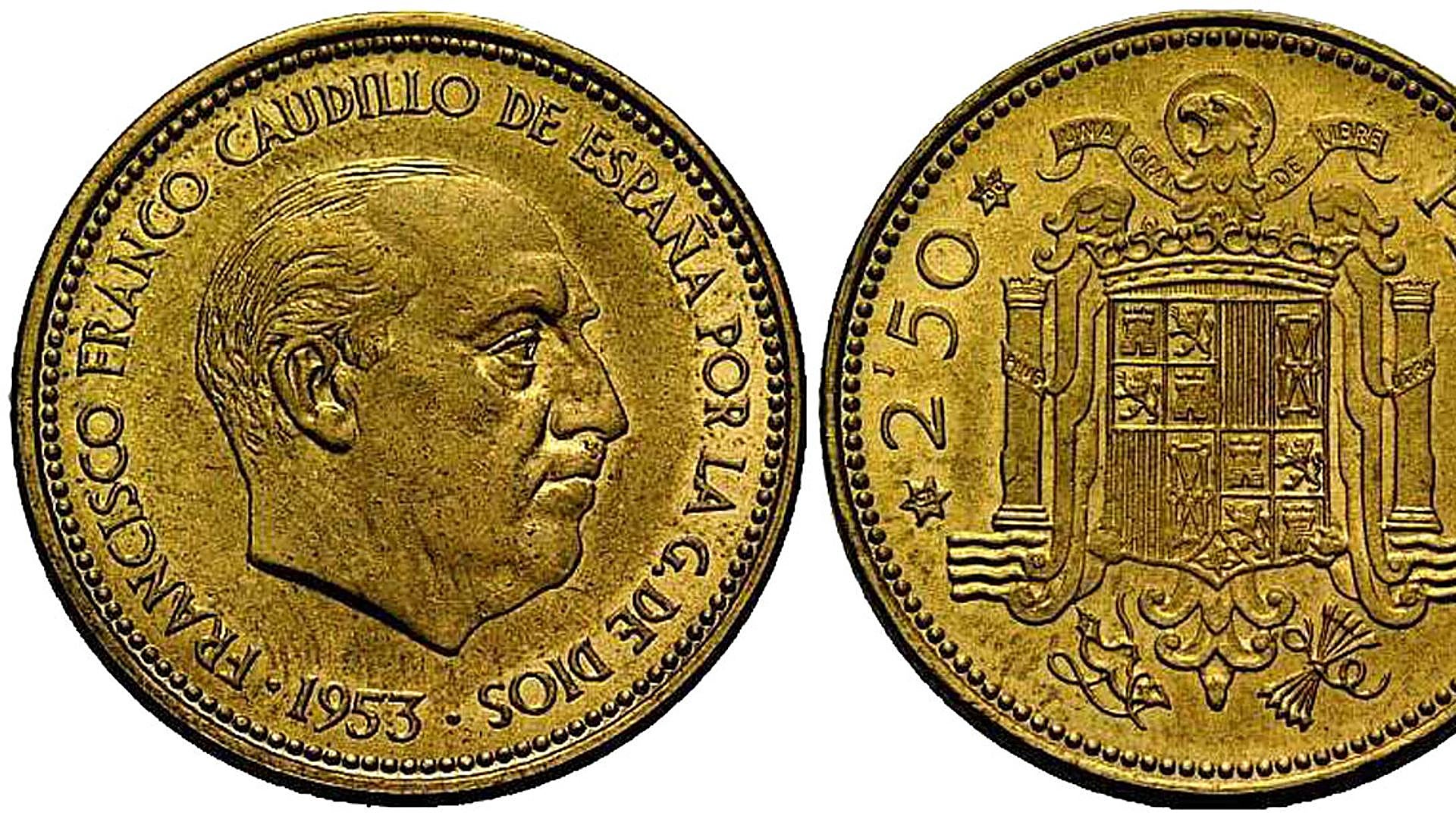 El verdadero valor de la moneda de 2,50 pesetas de Franco que puedes ...