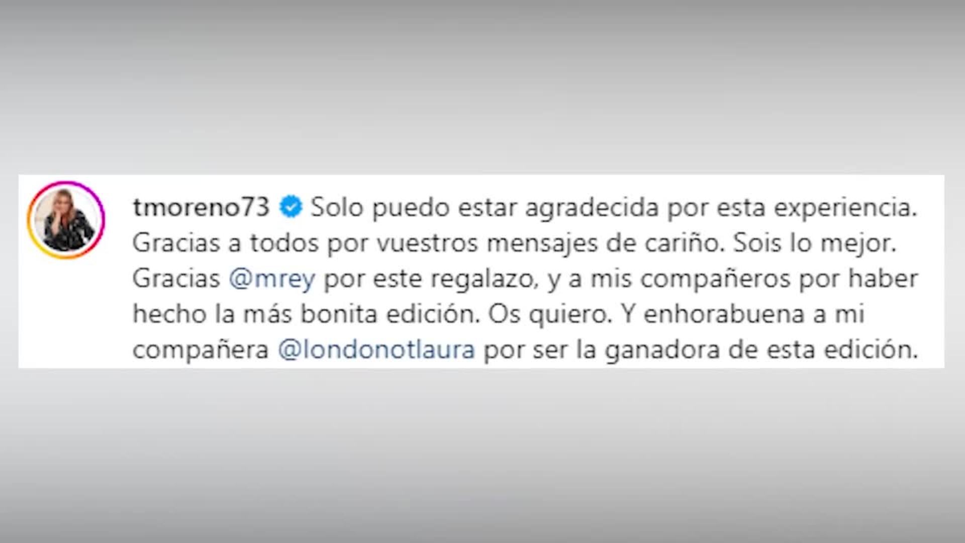 Toñi Moreno felicita a Laura Londoño y comparte sus mejores momentos en ...