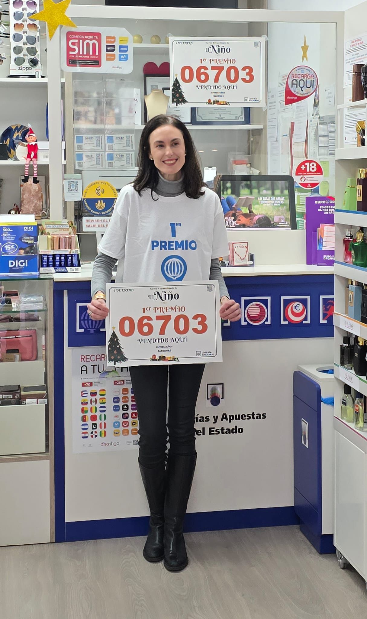 María José Cruz, lotera de Tabernas: «He dado el primer premio pero es ...