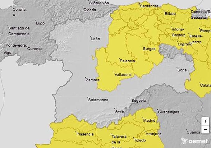 La AEMET pone bajo aviso amarillo por tormentas a tres provincias de ...
