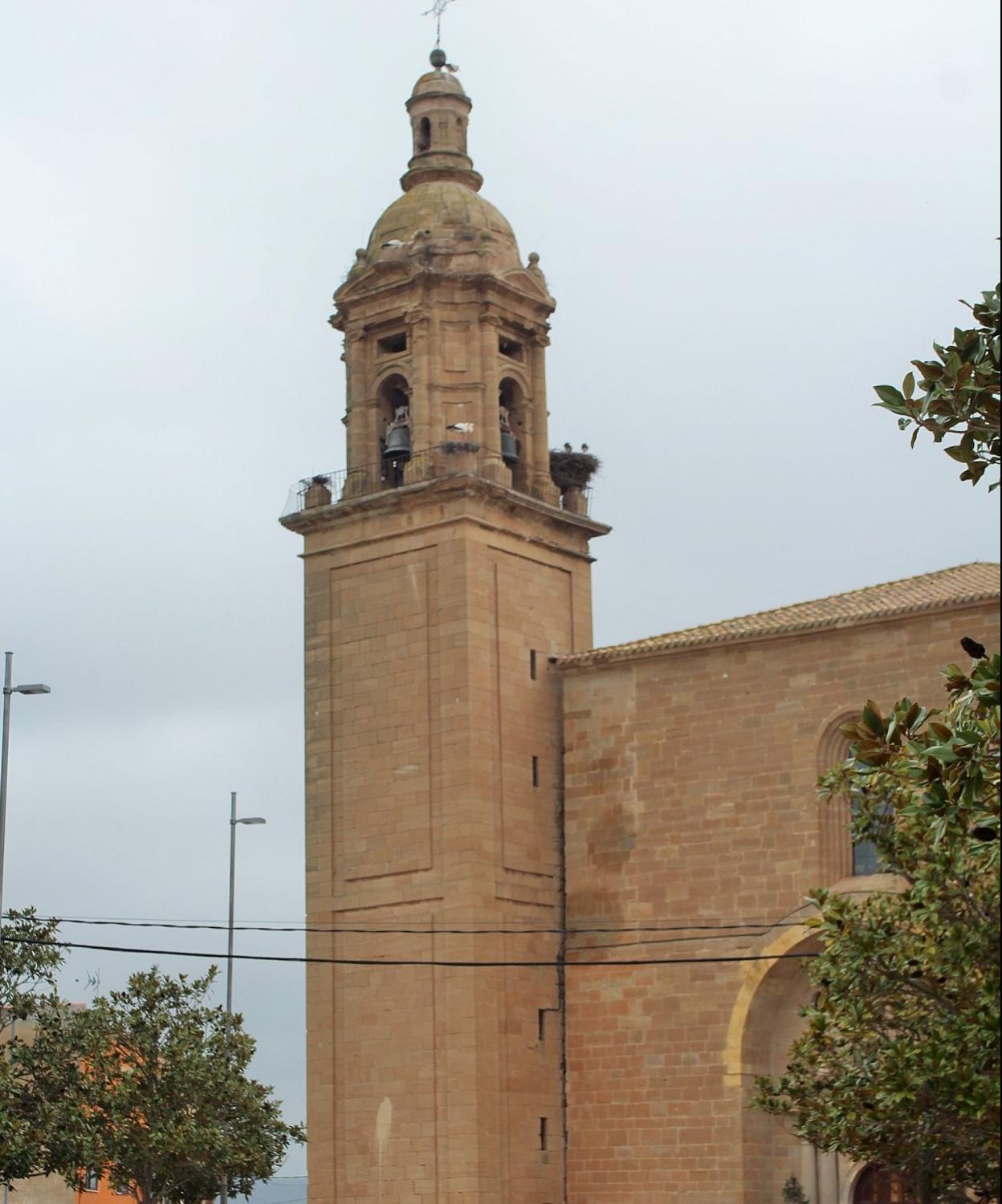 La iglesia de Agoncillo continúa con su inclinación de 1 milímetro al ...