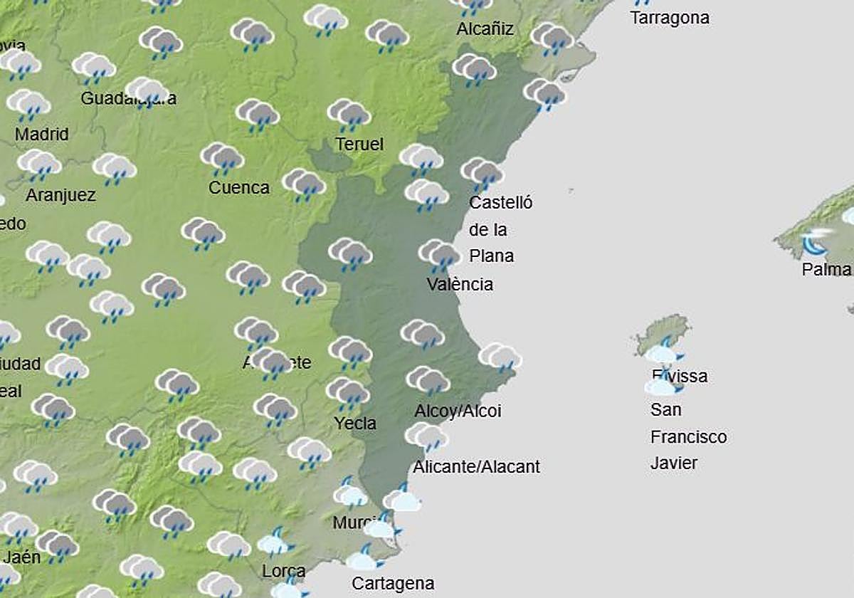 Aemet pronostica un fin de semana pasado por agua en la Comunitat y ...