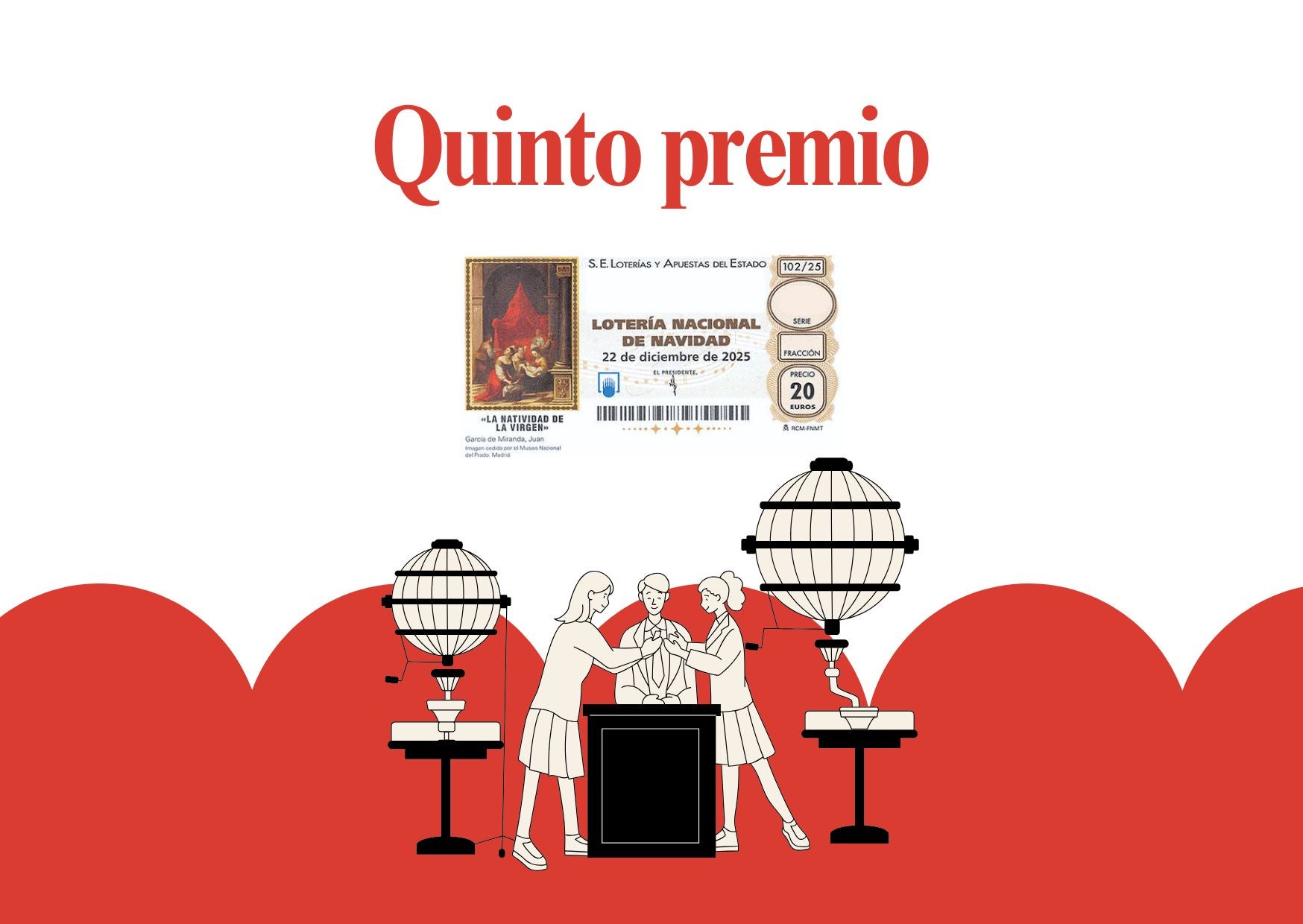 El 23112 es el primer quinto premio de la Lotería de Navidad | La Verdad