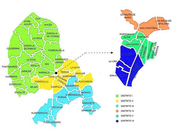 La nueva organización en distritos se aplicará tras las municipales de ...