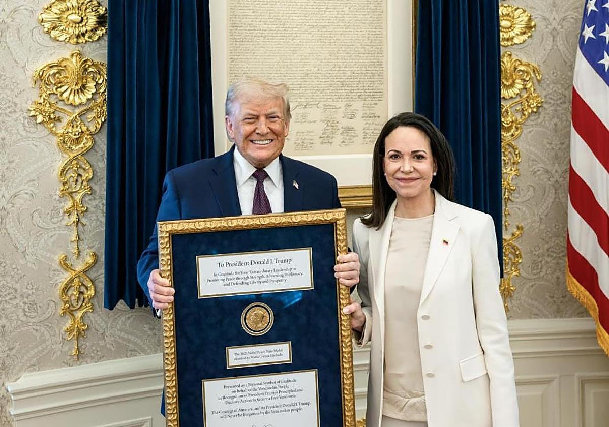 María Corina Machado trata de ganarse a Trump ofreciéndole el Premio ...
