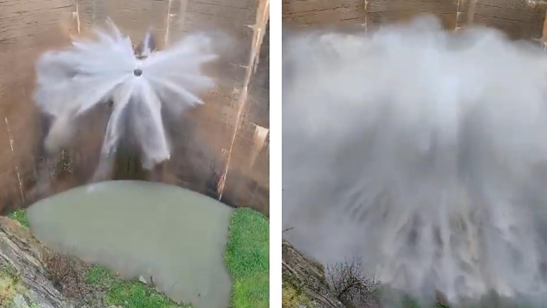 Video: This was the incredible moment a dam in the south of Spain had ...
